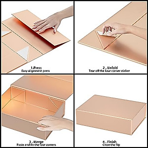 ROSTELACK Gift Box 11.9" x 8.5" x 3.3" with Magnetic Closure Lid Gift Box for Presents,Bridesmaid Gifts Box,Cute Box,Birthday Gift box,Luxury for Gift Packaging, Magnetic Gift Box for Wrapping Gifts