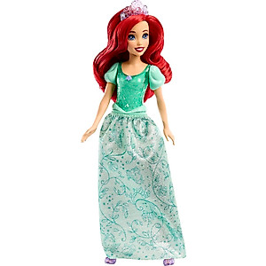 Mattel Disney Princess Toys, Ariel Fashion Doll, Sparkling Look with Red Hair, Blue Eyes & Tiara Accessory, Inspired by The Little Mermaid Movie