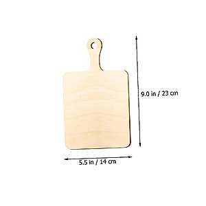 KJHBV 6pcs Home Accessories Decor Wooden Decor in Bulk Craft Wood Chopping Board Set Small Chopping Board Wood Chips Cutting Board Decorate Small Cheese Dining Table Wood