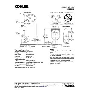 Kohler K-3999-U-0 Highline Comfort Height Toilet, White