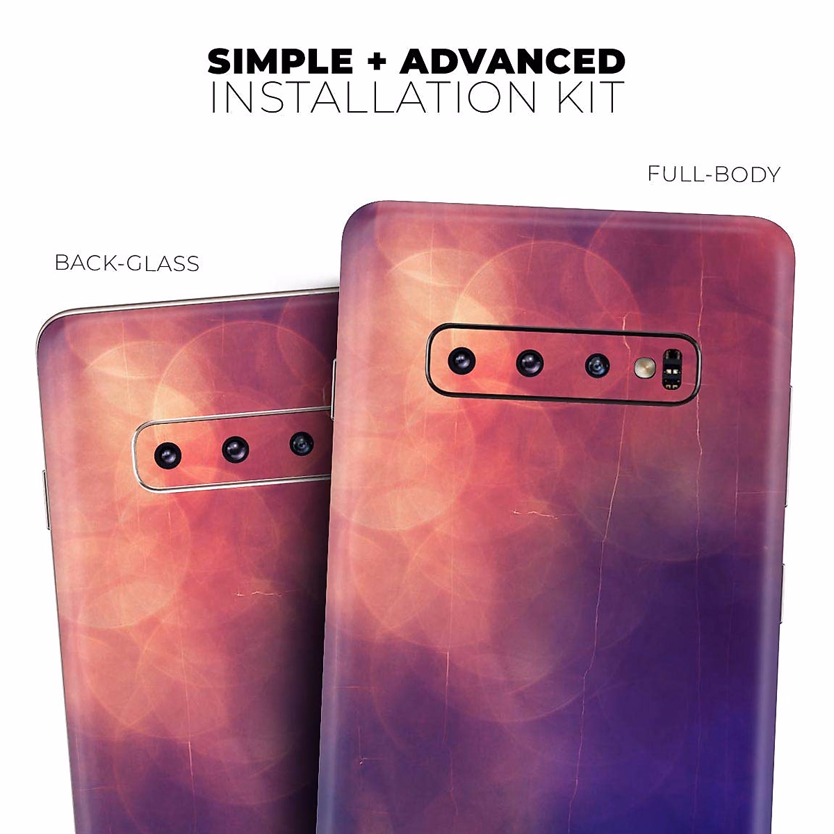 DesignSkinz Abstract Fire & Ice V17 Protective Vinyl Decal Wrap Skin Cover Compatible with The Samsung Galaxy S20 (Screen Trim & Back Glass Skin)