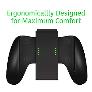 TALK WORKS Gaming Grip for Nintendo Switch Joy-Con - Secure Fit Gaming Controller Grip, Gamer Accessories for Joy-Con, Handheld Joystick Remote Control Holder, Black