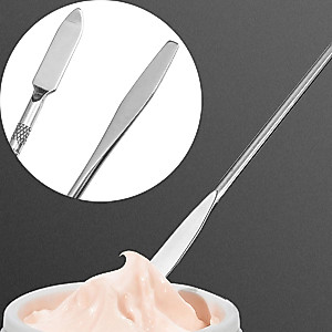 Haidong Stainless Steel Lab Mini Double Ended Spatula Stainless Steel Palette Stick Two Different Specifications Lab Spatula Micro Double Ended Spatula-2PCS