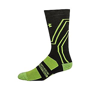 Under Armour Men's Scent Control Cushion Crew Socks, Rifle Green/Velocity Green, Medium
