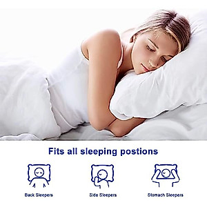 QUBA LINEN Queen Size Bed Pillows - Set of 2, Medium Density, Soft and Supportive for Back, Side, and Stomach Sleepers (Queen (Pack of 2))