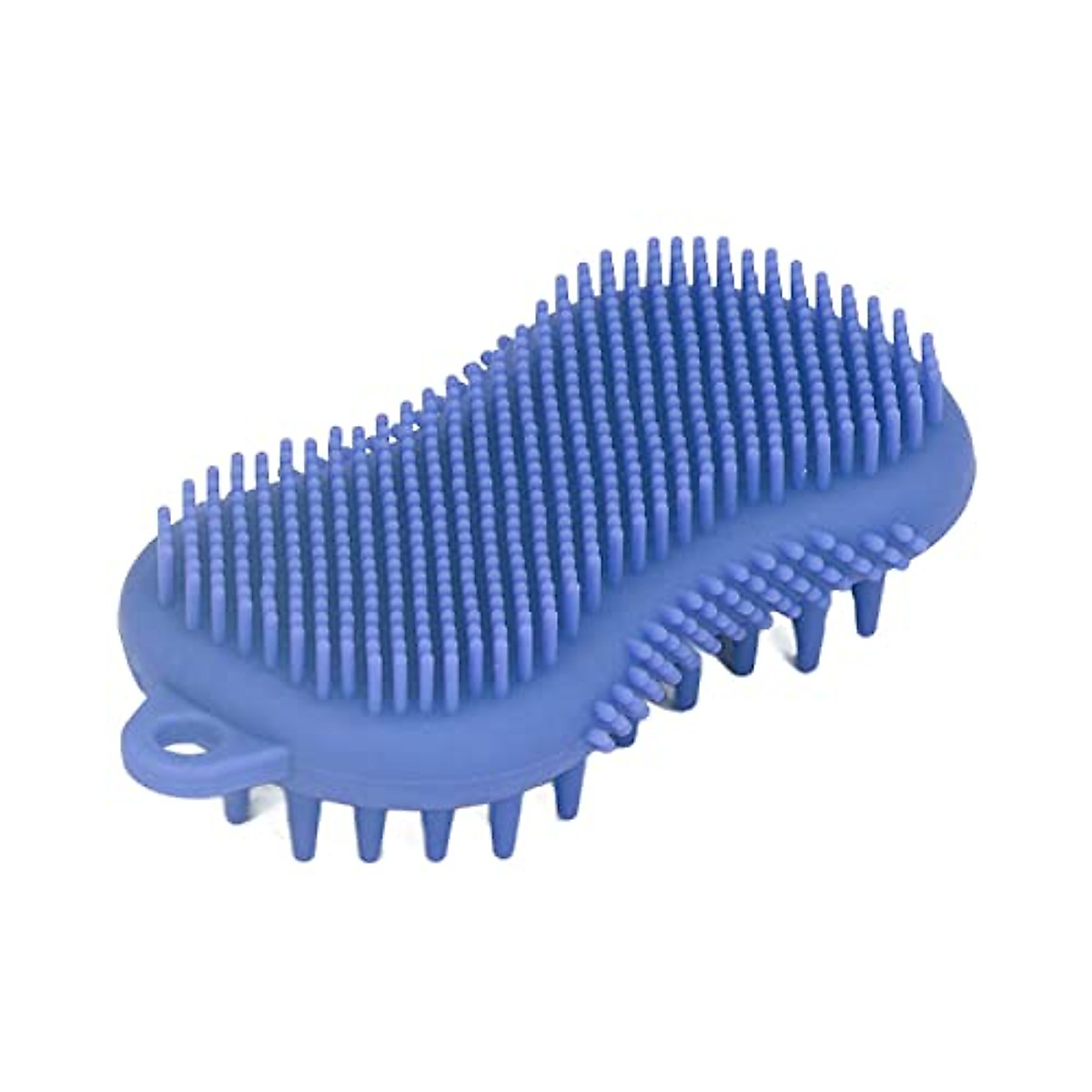 Silicone Body Scrubber Scrub Bath Double Sided Massage Brush Shampoo Bather Bath Brush Brush Tool Household Brush Scrubby Silicon Body Scrubber Washing Scrubbing Double Side Shower Body Sprays (Blue)
