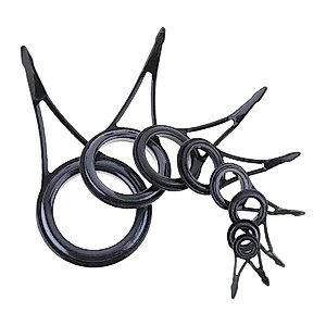 8 Pcs 8 Size Stainless Steel O Ring Fishing Tackle Replacement, Ceramic Rod Guide Ring, Guide Eyelet Repair Kit Fishing Rod Repair Kit Fishing