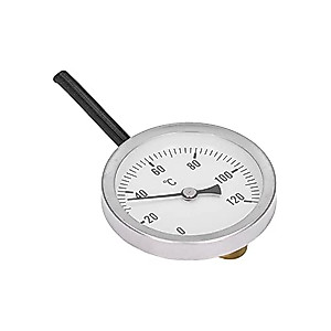 Household Garden Products 63mm Grill Thermometer Stainless Steel Bimetallic High Accuracy 0‑120℃ Easy Reading BBQ Thermometer for Machine
