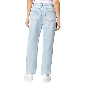 WallFlower Women's Boyfriend Straight Denim High-Rise Insta Classic Juniors Jeans, Wellie, 13