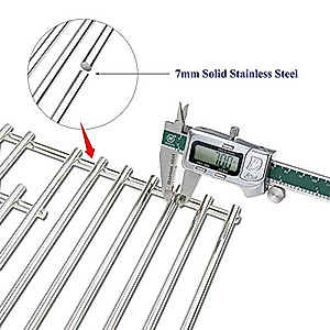 Uniflasy 17 Inches Cooking Grates for Home Depot Nexgrill 720-0830H 720-0830D, 720-0783E, 720-0783C Gas Grill Replacement Parts, Stainless Steel Uniflame Gas Grills Cooking Grids 2 Pack