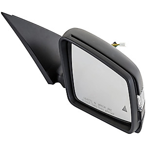 Kool Vue Passenger Side Power Heated Mirror for Mercedes Benz C250 C300 C350 C63 AMG 2012-2014 Power Fold With Signal Light, Blind Spot Light, Memory & Puddle Lamp Paintable Sedan