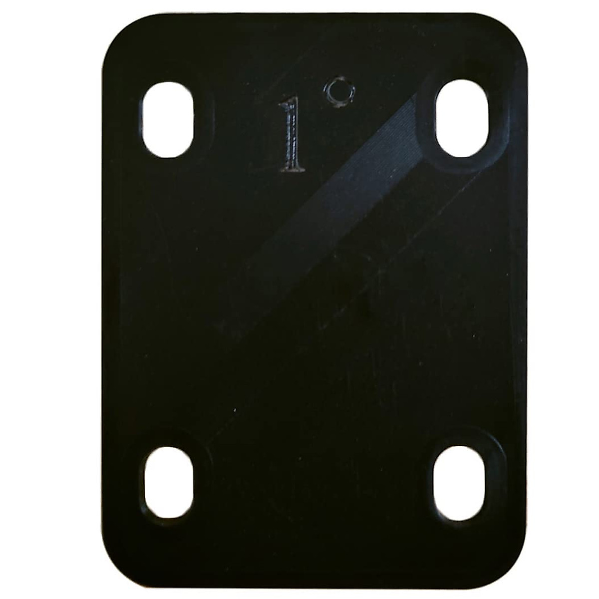 TUOREN Guitar Neck Shims 3Pcs 0.25°, 0.5°, and 1°Degree Nylon Gasket for Guitar and Bass Bolt-on Neck Repair 3 x 2.2inch Black (Black)