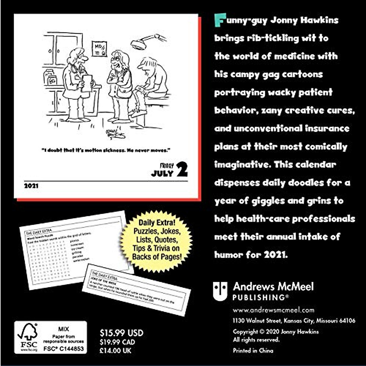 Medical Cartoon-A-Day 2021 Calendar: A Daily Dose of Humor