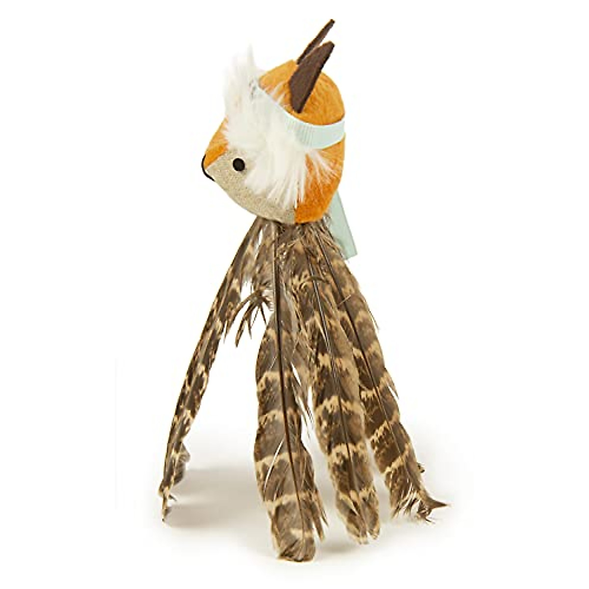 SmartyKat Toss-A-Fox Feather Toss & Chase Cat Toy, Randomly Selected Color - Brown OR White, One Size