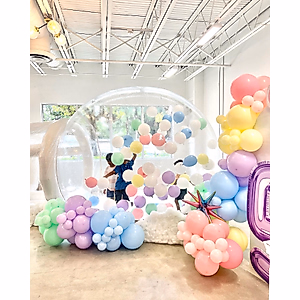 Bubble Dome House Inflatable Bubble Tent,PVC Bubble Balloon House Inflatable for Kids Party with Blower Balloons House 10ft Diameter, 6ft Tunnel Children's Day Gift