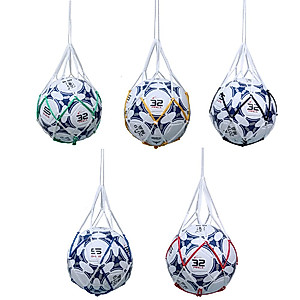 EastyGold Basketball Net Bag Football Soccer Mesh Storage Sports Ball Holder Organiser Nylon Carry Bag Durable Single Ball Carrier 2 Pack Black Green Fit Ball 3 4 5