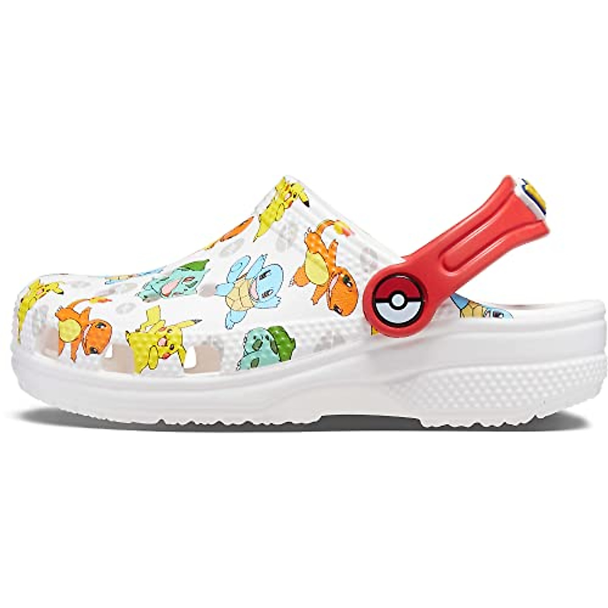 Crocs Classic Pikachu Clogs, Pokemon Shoes for Kids K WHI/MLTI, White/Multi, Numeric_1 US Unisex Little