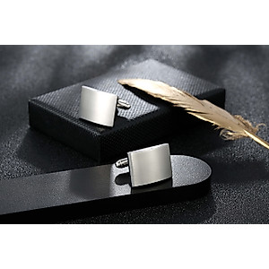 Tomovely 4 Pairs Cufflinks for Men Set Unique Cuff Links Mens Business Groom Gifts A