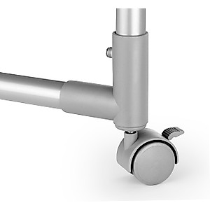 Whitmor Foldable Garment Rack - Rolling Clothes Hanger - Adjustable Height