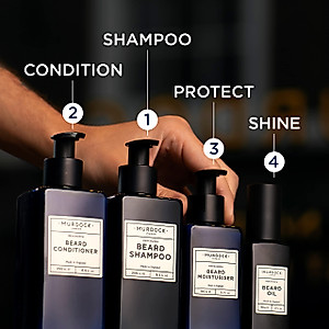 Murdock London Beard Shampoo with Natural Oils - Sulphate Free Shampoo Protects and Soothes Skin & Hair - 8.5 oz