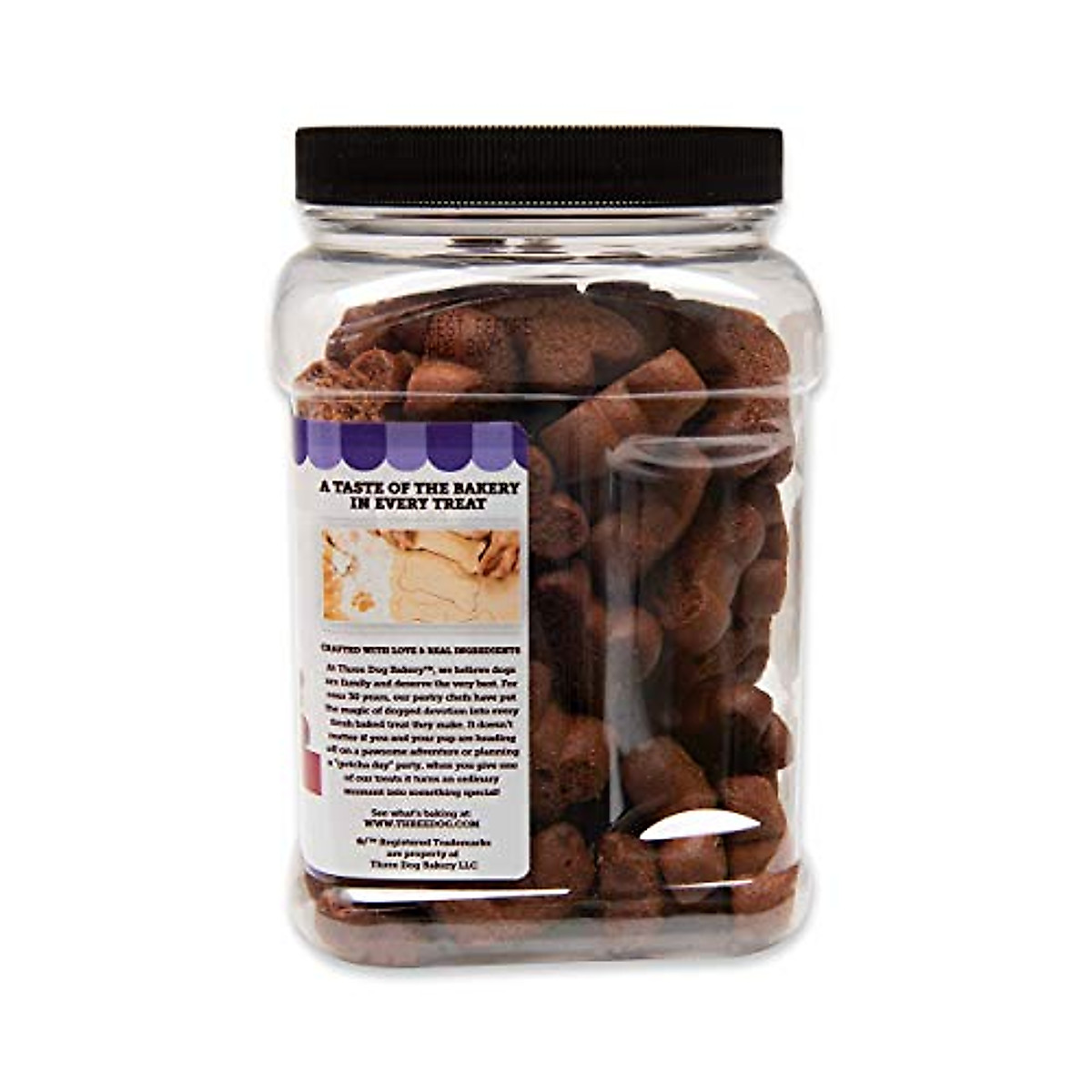 Three Dog Bakery Soft Baked Grain Free Meaty Woofers, Chicken and Apple Flavor, Premium Treats for Dogs, Brown, 1.62 Pound (Pack of 1)