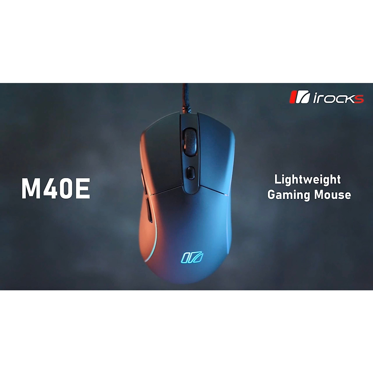 i-rocks M40E Esports Grade Ultralight 62g Performance Gaming Mouse with D2FC-F-K(60MN) Micro Switches, PMW 3389 Optical Sensor (Up to 16,000 DPI) & RGB Lighting