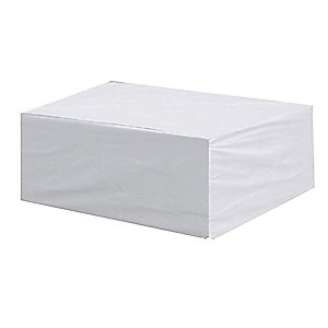 LIERITIYU Heavy Duty Patio Furniture Cover, Rectangular Garden Waterproof Cover, Stackable Outdoor Table and Chairs Covers, No Fading Fits, Windproof (White 115x115x70cm)