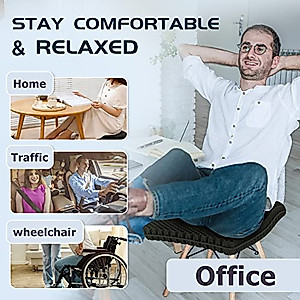 Super Large & Thick Gel Seat Cushion for Long Sitting, Office Chair Cushion for Car, Wheelchair, Desk, Stadium- Hip, Coccyx, Sciatica, Pressure Sores Tailbone Pain Relief Pad, Seat Cushion
