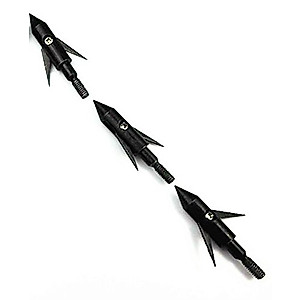 GPP 3PK 150gr Black Hunting 2 Blades Broadheads Arrowhead Bowfishing Arrow Tips
