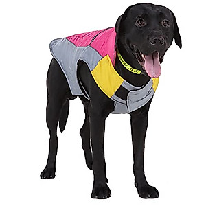 Winter Dog Clothes for Large Dogs Girl Reflective Adjustable Pet Jackets Winter Hook&Loop Large Cotton Pet Clothing Female Dog Sweater for Large Breed