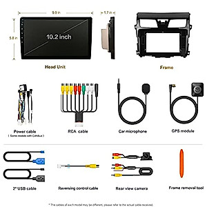 10 Inch 5G WiFi (2G Ram 32G ROM) 8 Core Car Stereo Radio for Nissan Teana 2013-2015 with Carplay Android Auto,Android 10 GPS Navigation Support 48EQ Mirroring Airplay Rear Backup 1080P SWC