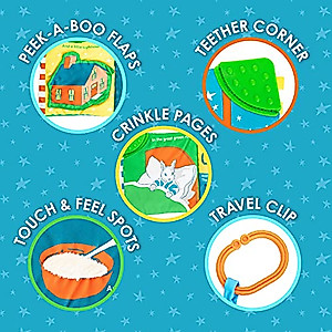 KIDS PREFERRED Goodnight Moon Soft Book with On The Go Clip, 5 Inches