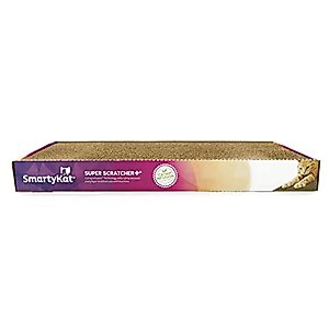 SmartyKat (2 Count) Super Scratcher+ Corrugated Cat Scratcher, Catnip Infusion Technology - Brown, Double Wide (Old Pkg), 2 Count