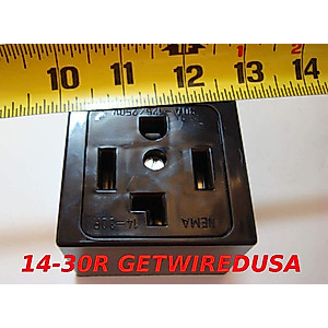 Universal EV Electric Car Charger Adapter 220/250V Cable 6-20P 3-Pin Male Plug To 14-30R 4-Pin Female Receptacle Outlet, Level 1 & 2 Vehicle Charging Converter Connector Cord NEMA EVSE FX804EV