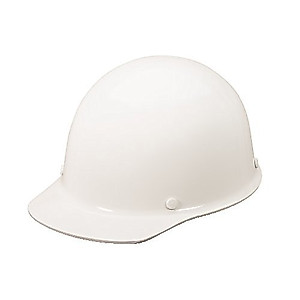 MSA 454618 Skullgard Cap Style Safety Hard Hat with Staz-on Pinlock Suspension | Non-slotted Cap, Made of Phenolic Resin, Radiant Heat Loads up to 350F - Standard Size in White