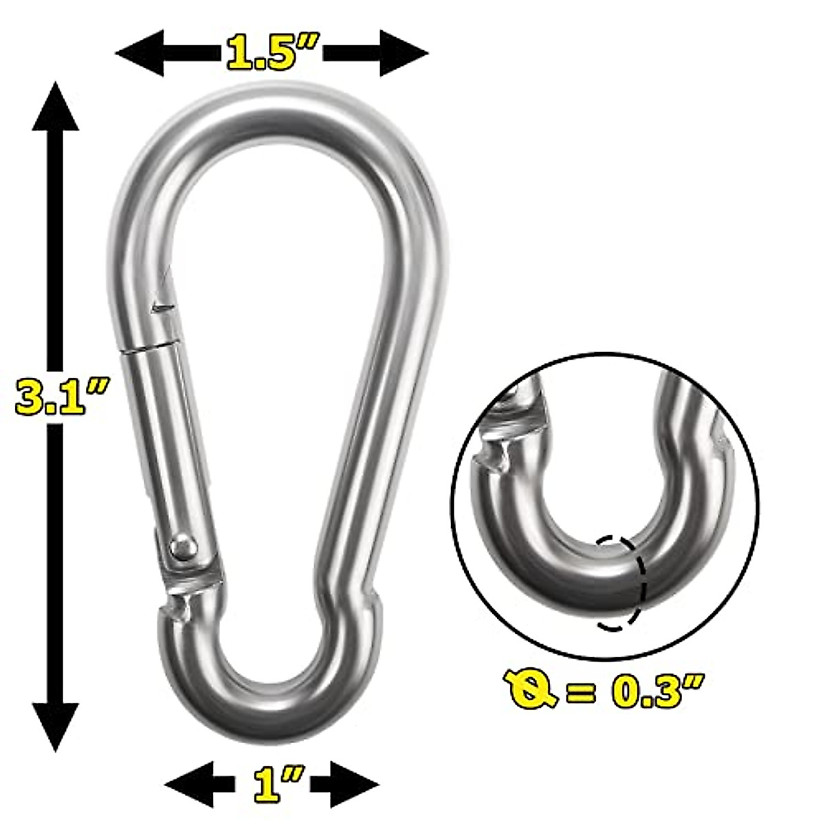 A2ZCARE Combo LAT Pull Down Attachment - Cable Machine Accessories for Home Gym with Multi Option: V-Handle, Tricep Rope, D-Handle, V-Shaped Bar, and Rotating Bar (Snap Hook (Set of 4))