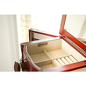 Hives and Honey Francesca Standing Armoire Jewelry Cabinet, Antique Cherry