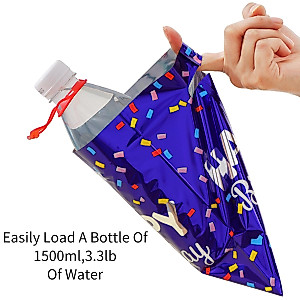 HABILE Large Plastic Aluminum Foil Gift Bags Bulk Kids Birthday Party Gift Bags with Handles (36 Pack)