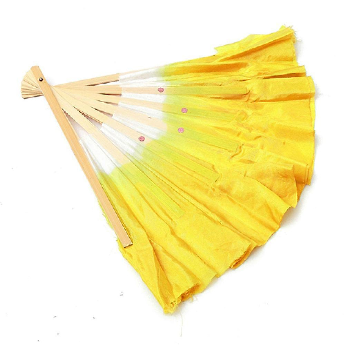 Handmade Handle Belly Dance Fan Silk Fan Dance Fan Dance Fan Double-Sided Gradient Yangko Fan
