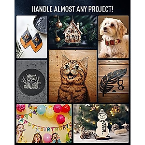 OMTech Light B10 Laser Engraver, 10W Output Diode Laser Module with Air Assist, Desktop Wood Laser Cutter Metal Engraver Machine, Ultra Fast & Precise Mini Laser Engraving Machine for Home Office DIY