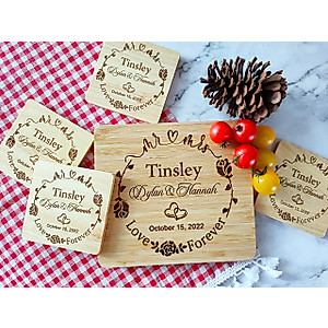 Wedding gifts, Personalized Cutting Boards for Couples, Anniversary, Christmas,Valentines Day, Housewarming Gift - Handmade Customizable Wooden Kitchen Decor Gift for New Homeowners