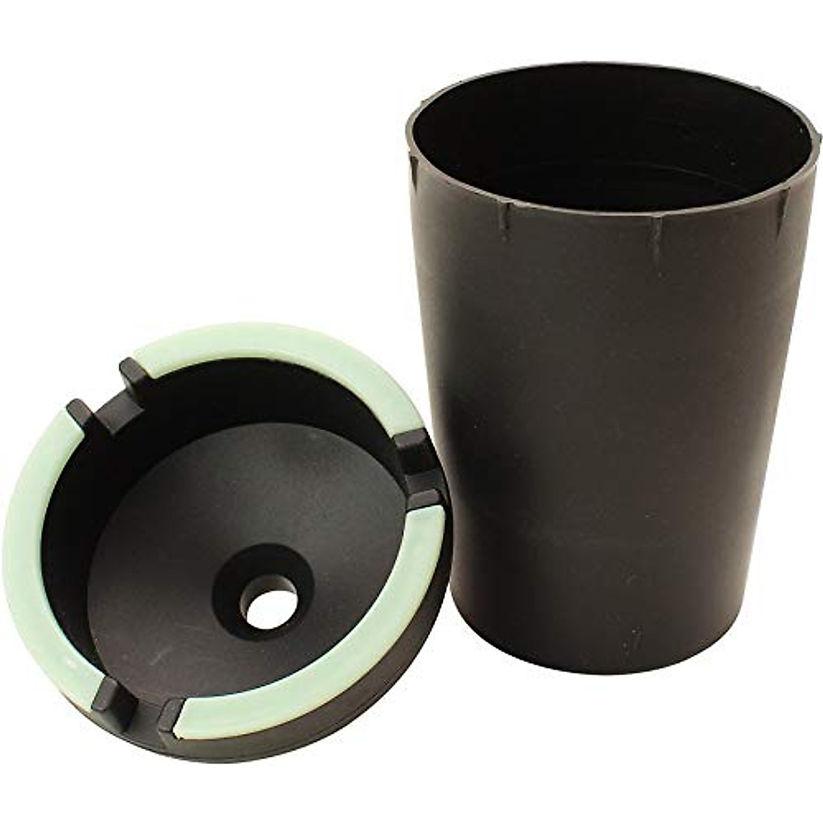 VIP Home Essentials Stub Out Glow in The Dark And Non-Glow - Butt Bucket Ashtray (Black, Regular)