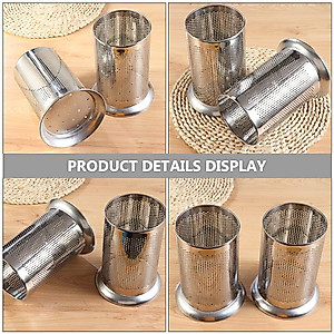 Cabilock 2pcs Kitchen Utensil Chopsticks Straw Holder Stainless Steel Silverware Holder Countertop Utensil Holder for Kitchen Home Office Pen Holder Organizer