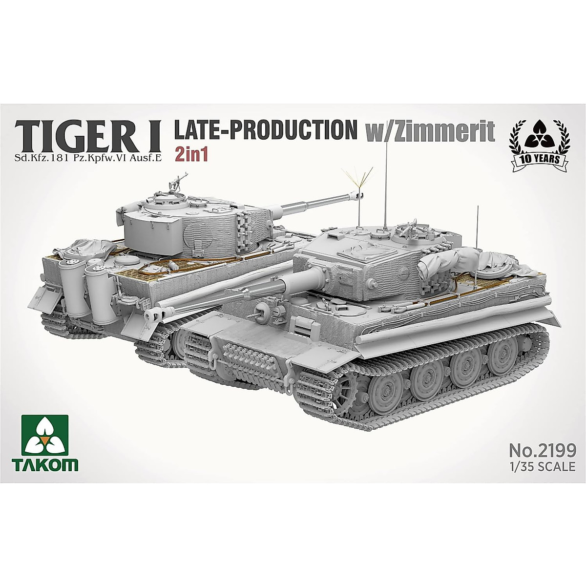 Takom 2199 1/35 TIGER I LATE w/ZIMMERIT Sd.Kfz.181 Pz.Kpfw.VI