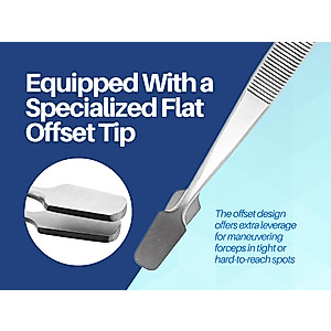 Tissue Membrane Holding Tweezer Flat Tips Stainless Steel Forceps with Offset Filter Forceps by Artman Instruments