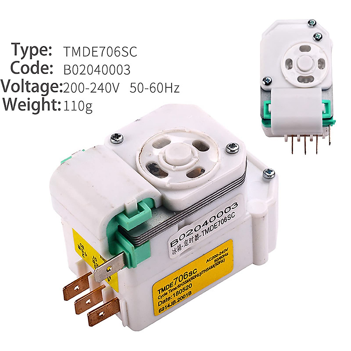 Refrigerator Freezer Defrost Timer Replacement TMDE706SC