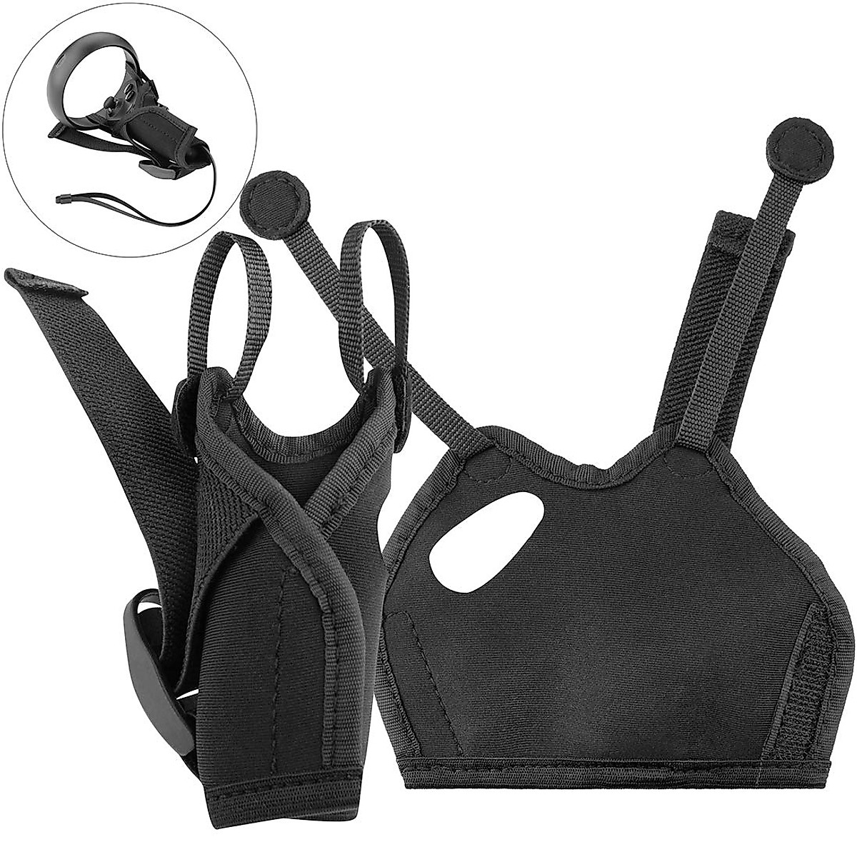 Geekria Controller Cover Compatible with Meta Quest VR, Rift S, Washable Protective Sleeve VR Gaming Headset Controllers Replacement, Touch Controller Protector (Black, 1Pair)