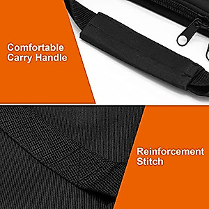 DELSbbq Carry Bag and Cover for Blackstone 17 Inch Table Top Griddle Without Griddle Hood, Heavy Duty Waterproof Polyester Cover Kit for Blackstone Accessories 17", Black