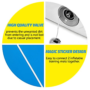 LYYNTTK 20x6ft Inflatable Air Gymnastics Tumbling Mat ，Gymnastics Tumbling Mat Inflatable Tumble Track with Electric Air Pump for Home Use/Tumble/Gym/Training/Cheerleading