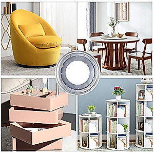 Fasmov 3 Pack 9 inches Lazy Susan 5/16 Thick Turntable Bearings with 6 Rubber Pads